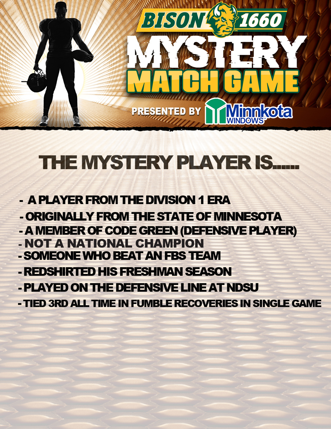Mystery Match Game | Bison 1660 AM